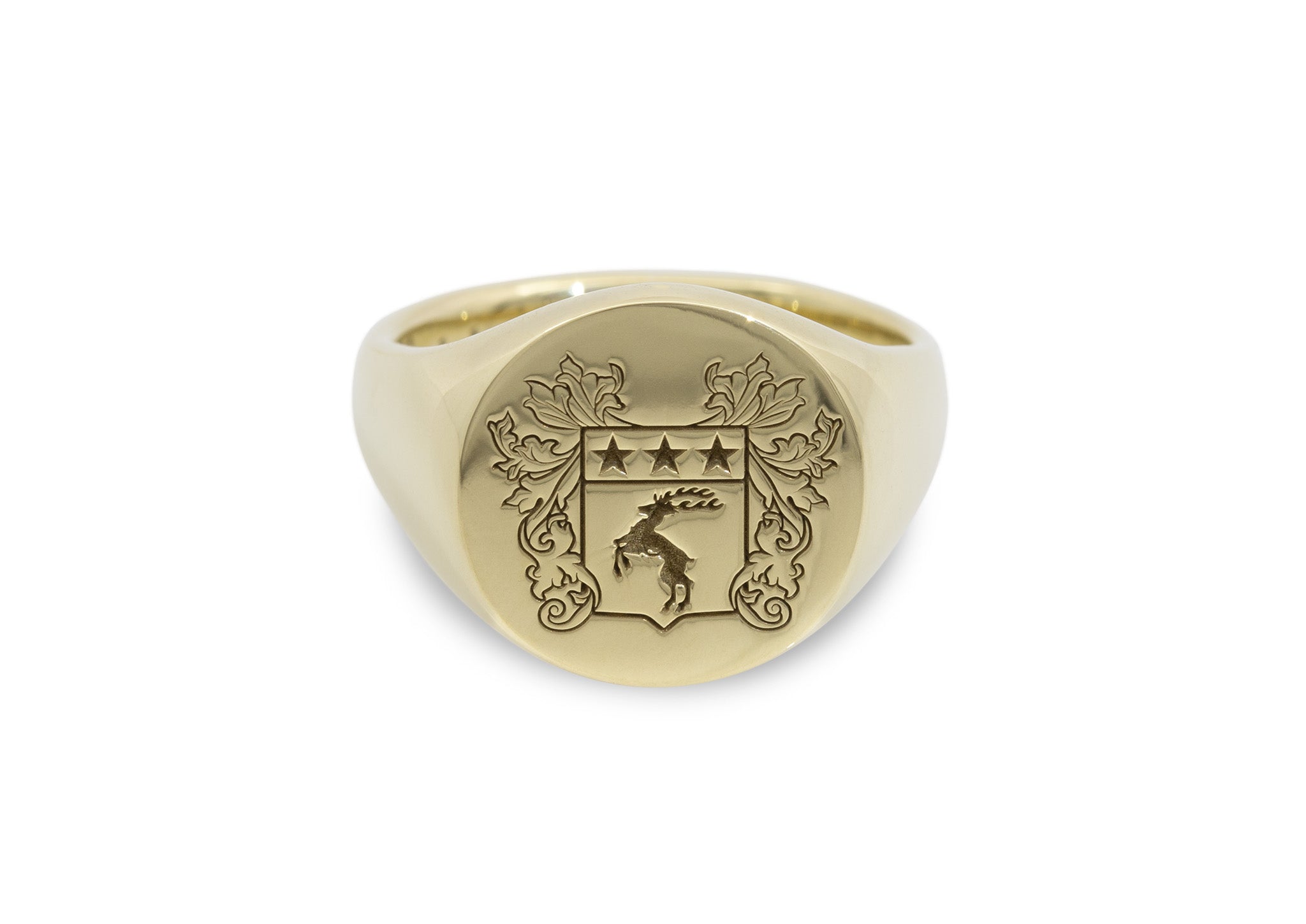 Round Sigil Signet Ring, Yellow Gold – Jens Hansen NZ